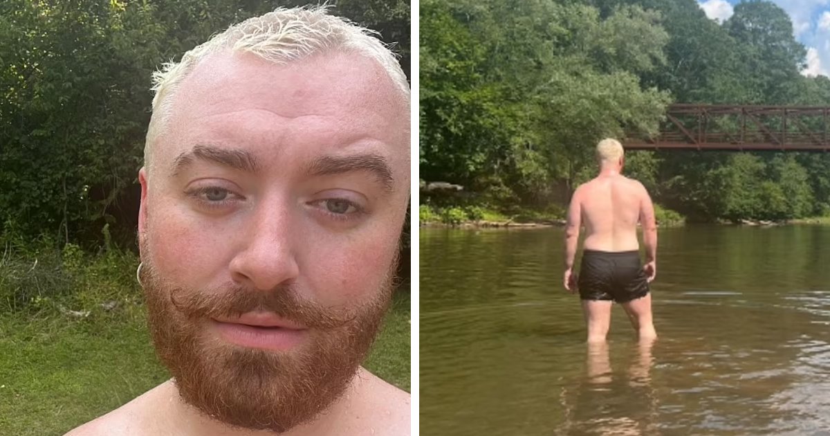 Exclusive Shirtless Sam Smith Shows Off Their New Moustache While Soaking Up The Holiday Sun