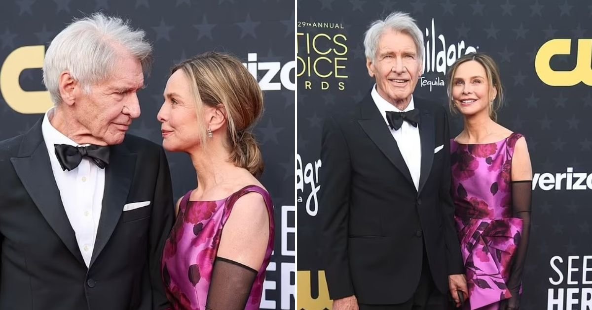 Harrison Ford And Wife Calista Flockhart Look All Loved Up On The Red